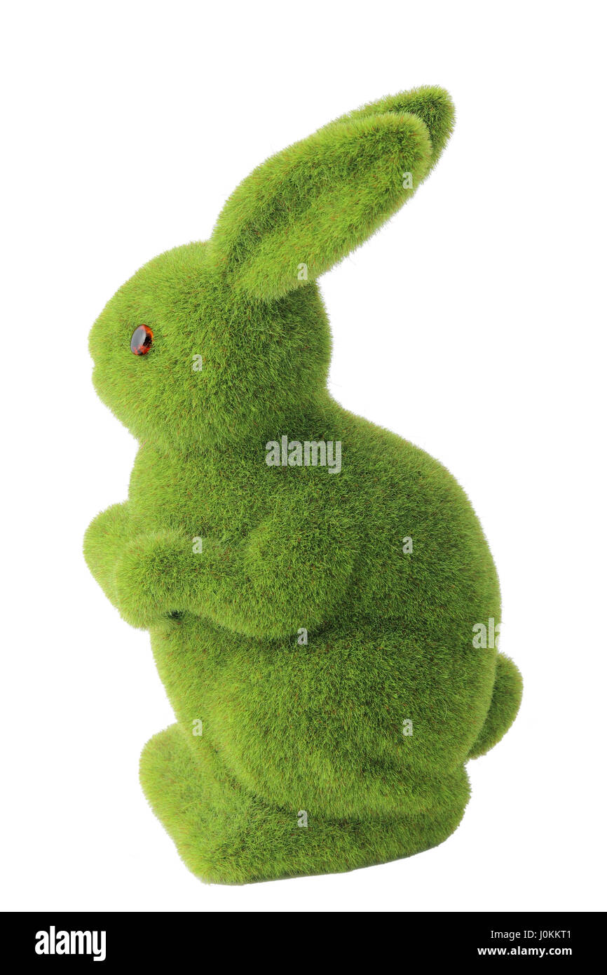 Moss Rabbit on White Background Stock Photo - Alamy