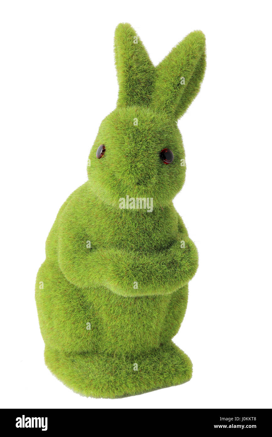 Moss Rabbit on White Background Stock Photo - Alamy