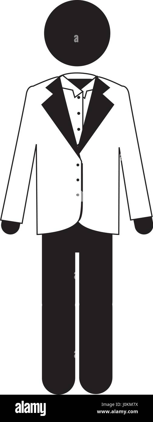 monochrome pictogram with man in formal suit Stock Vector Image & Art ...