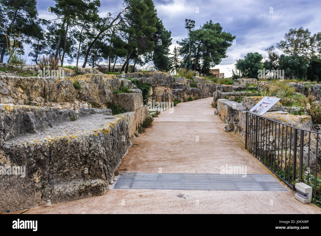 Archaeological Park of Neapolis in Syracuse city, southeast corner of ...