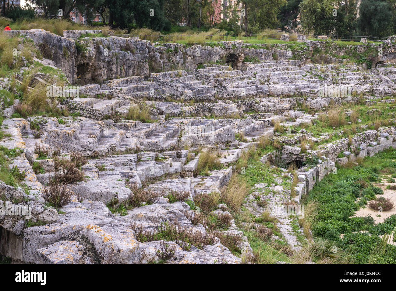 Auditorium of Roman Amphitheater located in Neapolis Archaeological ...