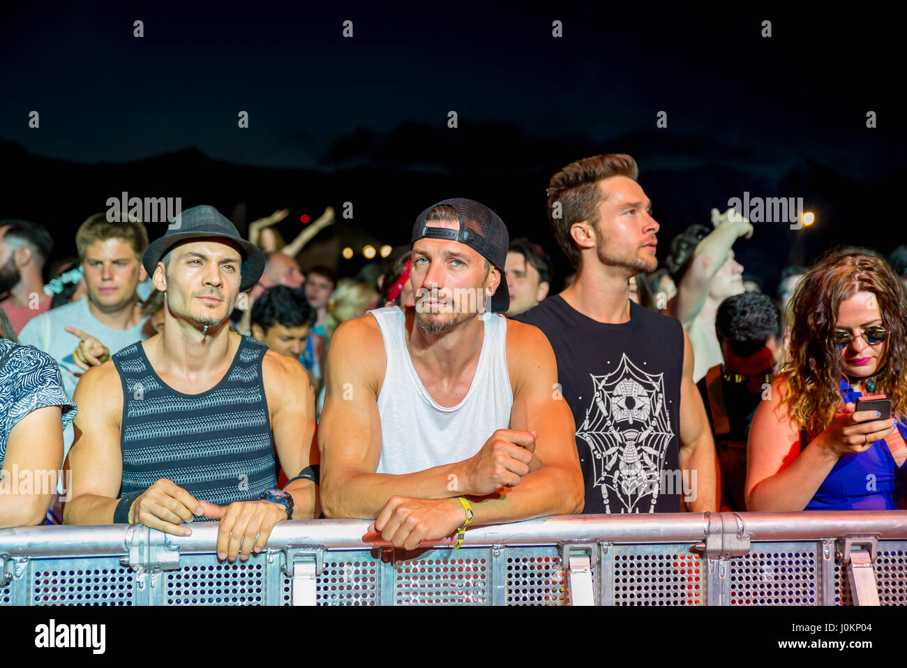 BENICASSIM, SPAIN - JUL 15: The crowd in a concert at FIB Festival on ...