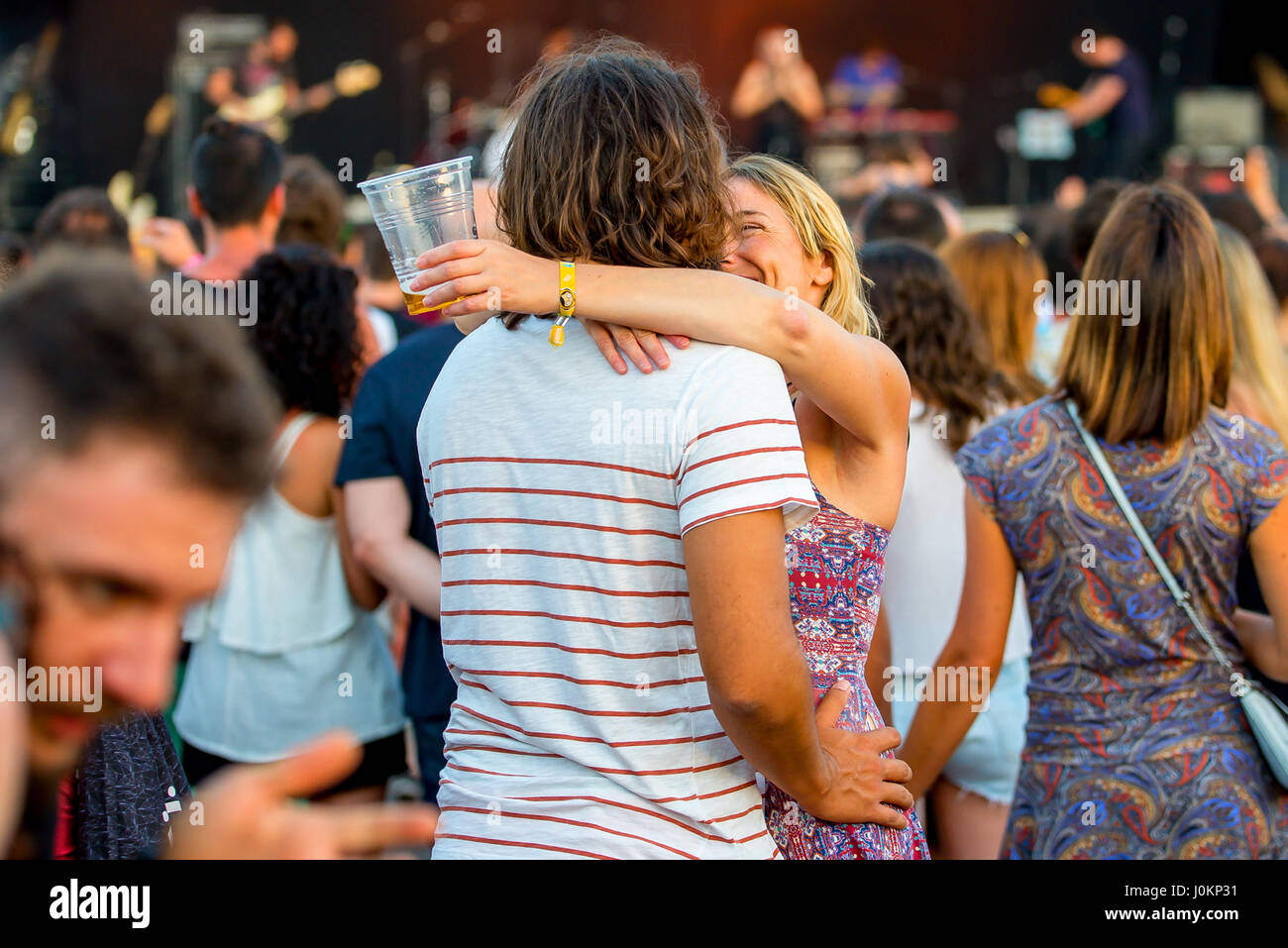 A couple in a concert Stock Photo - Alamy