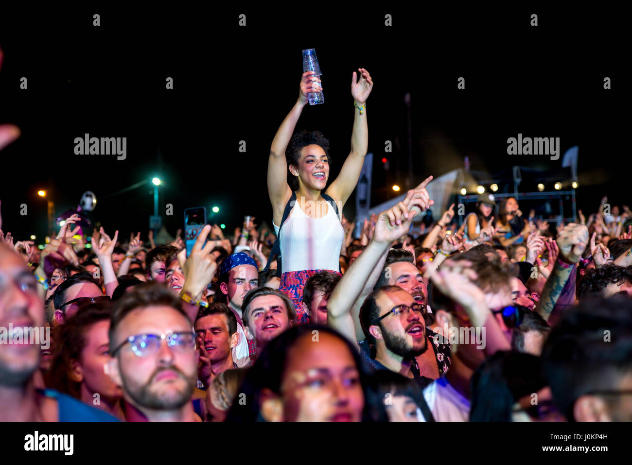 BENICASSIM, SPAIN - JUL 16: Crowd in a concert at FIB Festival on July ...