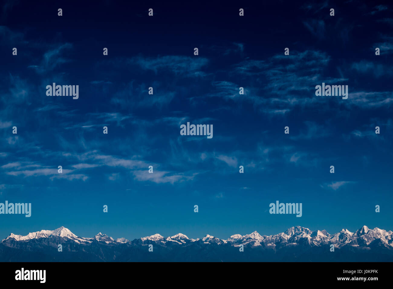 A panoramic view of the Himalayas in Nepal Stock Photo - Alamy