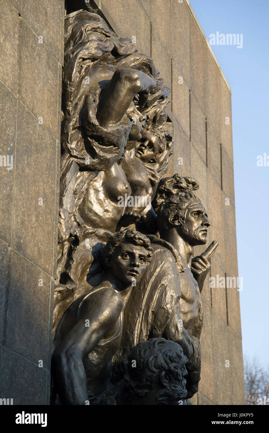 The Warsaw Ghetto Heroes Monument in Warsaw, Poland in Warsaw, Poland ...