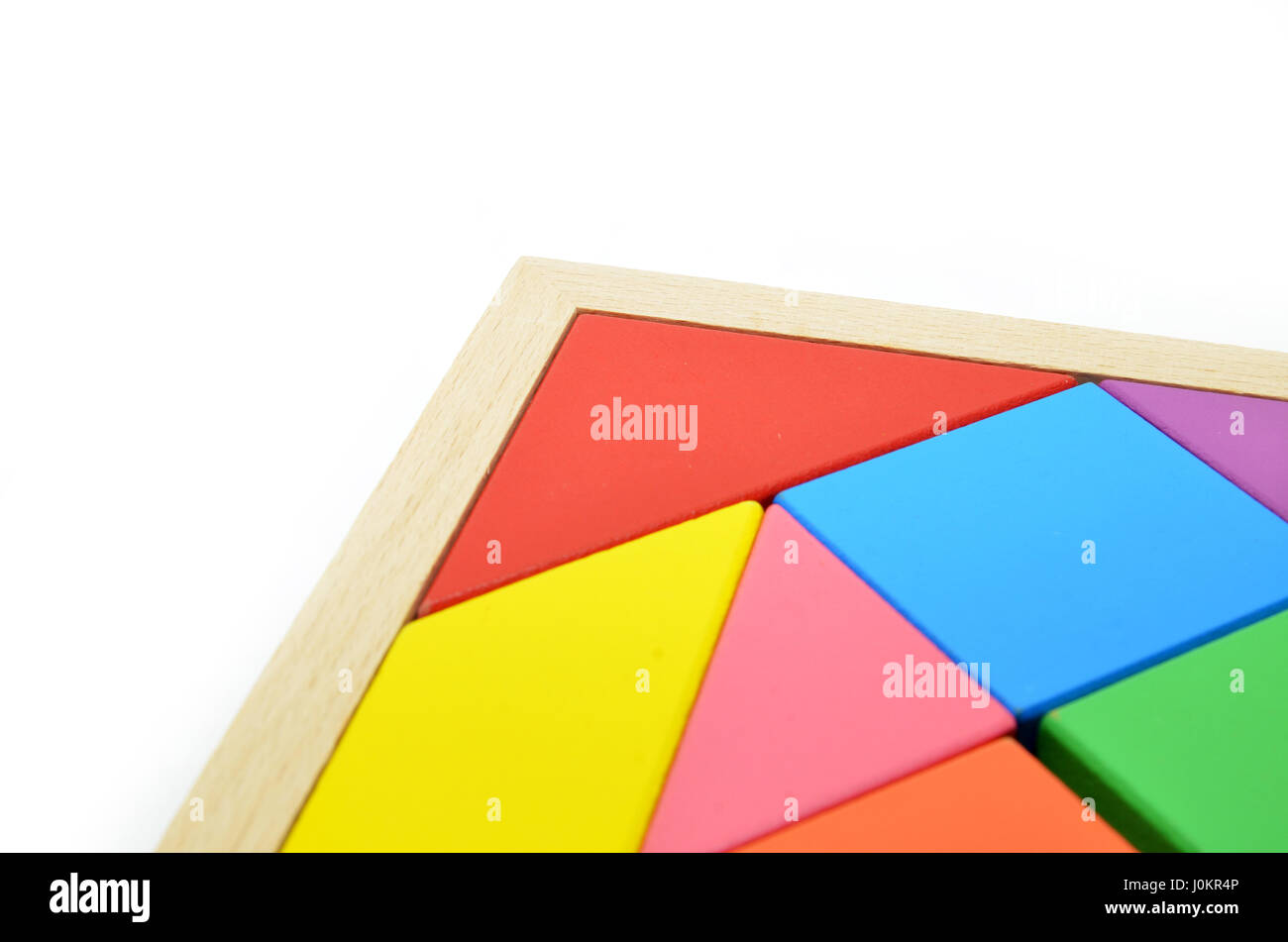 Ancient Chinese art of tangram puzzles on white background Stock Photo ...