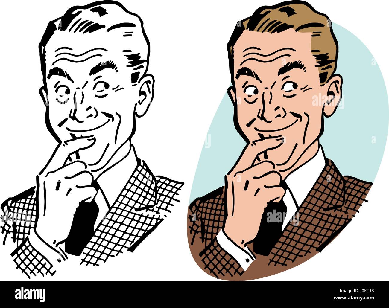 A man with a mischievous expression on his face Stock Vector Image ...