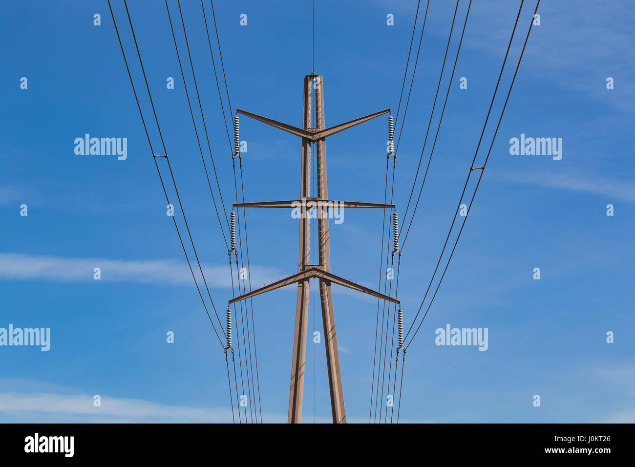 Electrical power pole tower and wires Stock Photo - Alamy