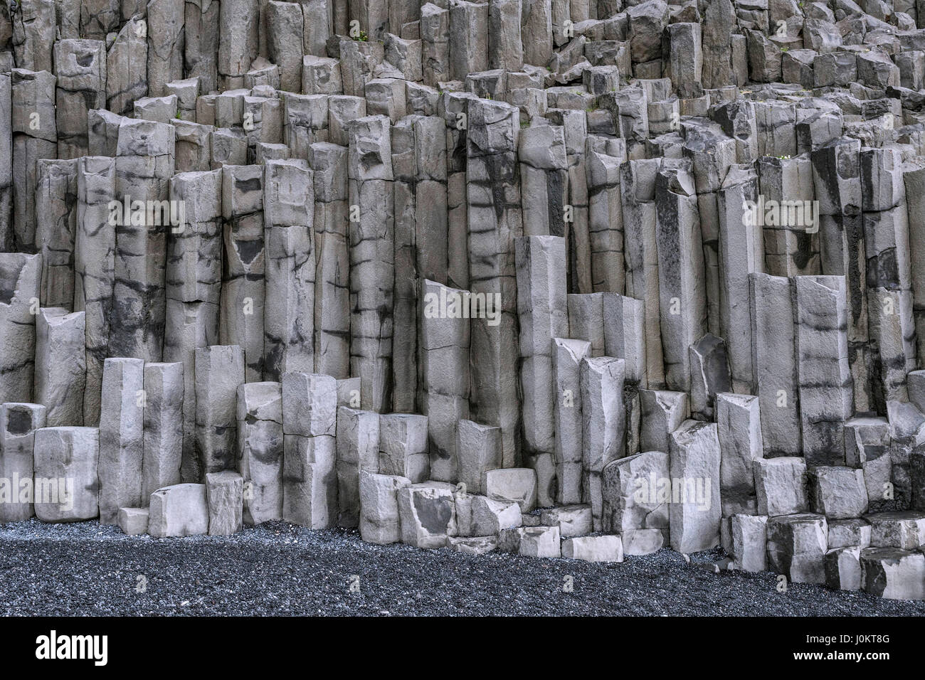 Basalt columns, beach near Vik, Vík í Mýrdal, Iceland Stock Photo - Alamy