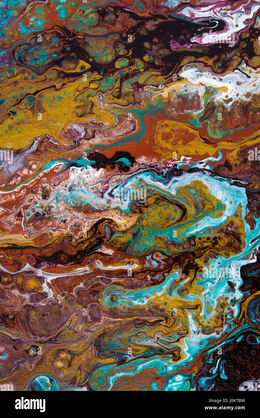 Abstract creative painted background with acrylic paints on canvas as ...