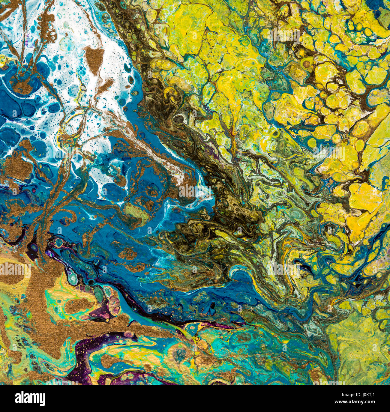 Abstract creative painted background with acrylic paints on canvas as ...