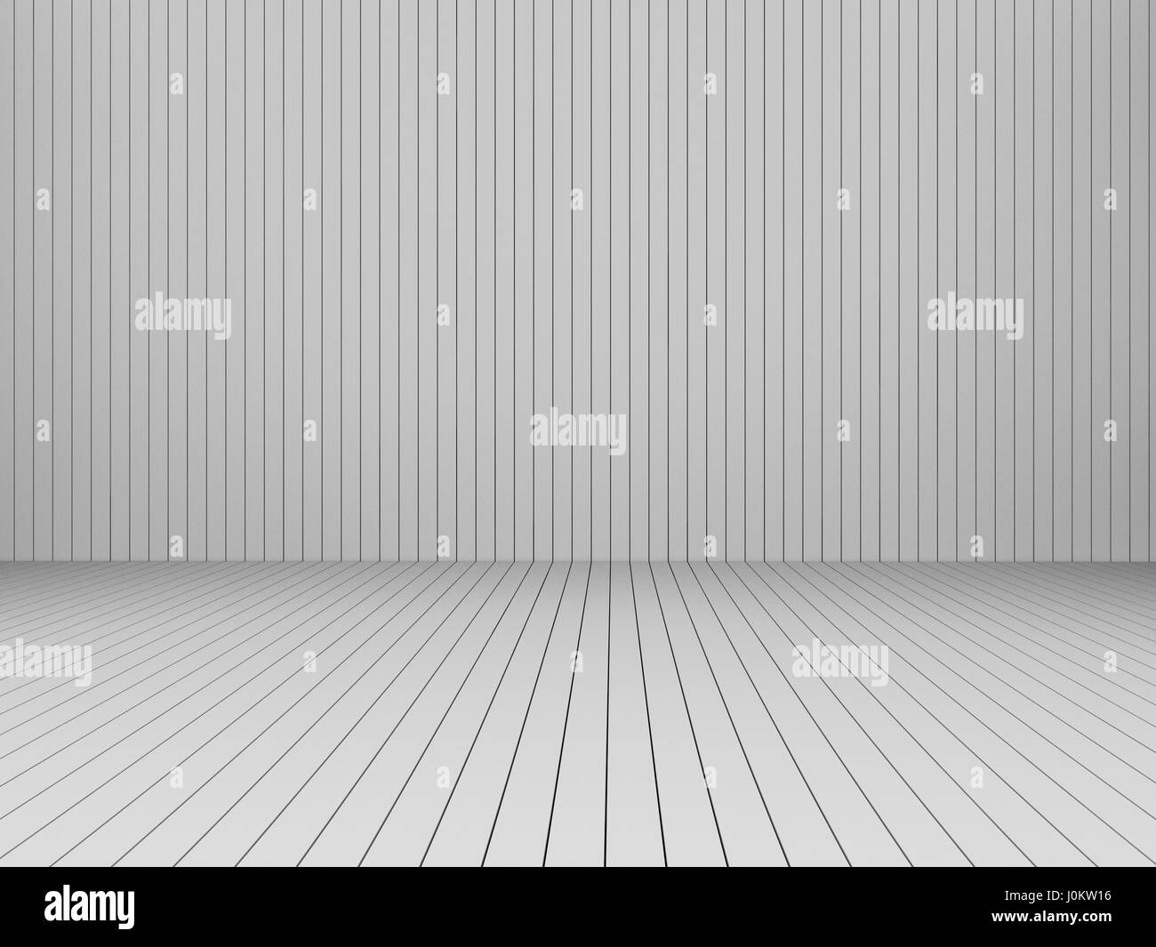 3D Rendering modern white slats wall and floor, interior illustration ...