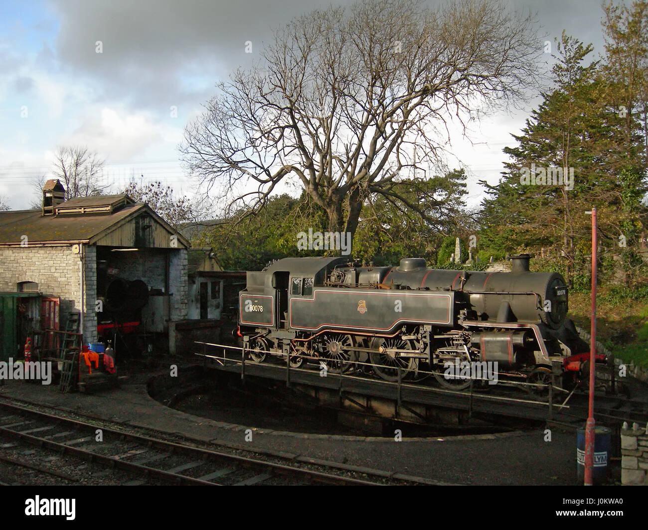 Standard Class 4 Tank steam locomotive 80079 at Swanage, Dorset ...
