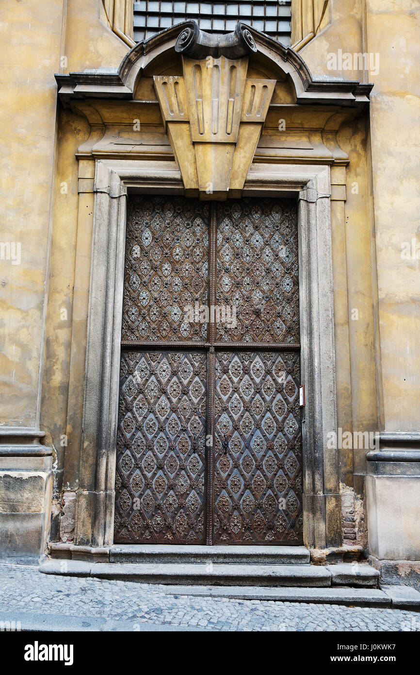 Ancient wrought iron gates and doors, bound with metal Stock Photo - Alamy