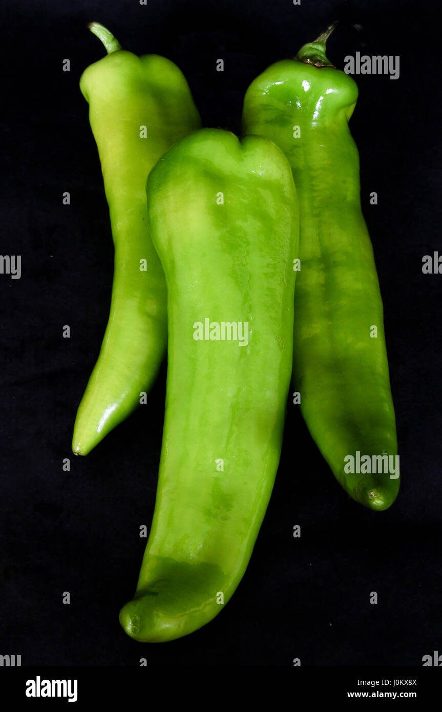 Three anaheim peppers hi-res stock photography and images - Alamy