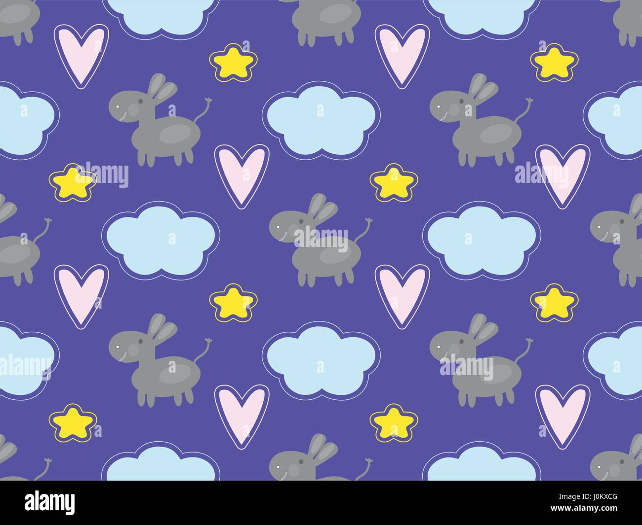 Cute donkey pattern for fabric print Stock Vector Image & Art - Alamy