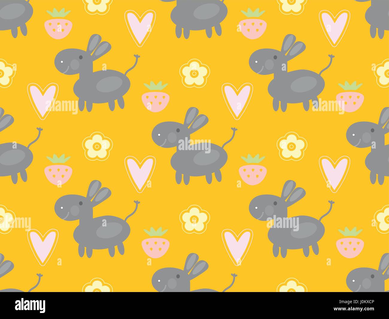Cute donkey pattern for fabric print Stock Vector Image & Art - Alamy
