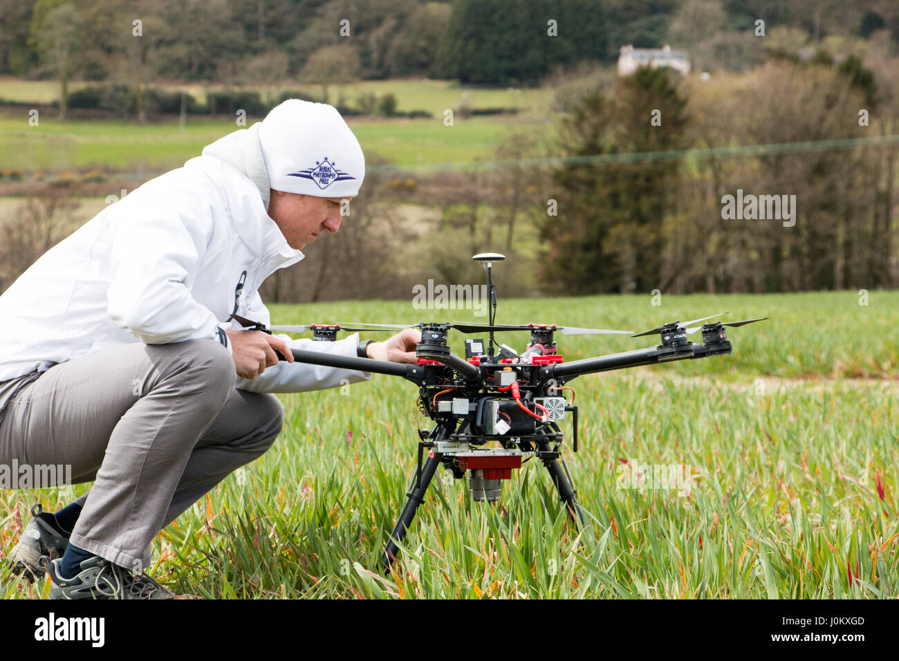 Drone being used in agriculture Stock Photo - Alamy