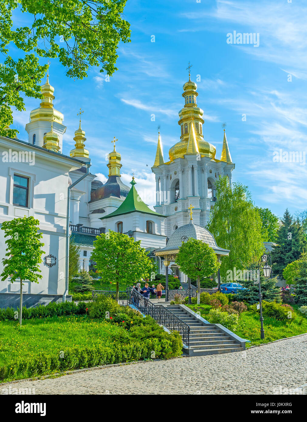 KIEV, UKRAINE - MAY 1, 2015: Kiev Pechersk Lavra is the holiest place ...