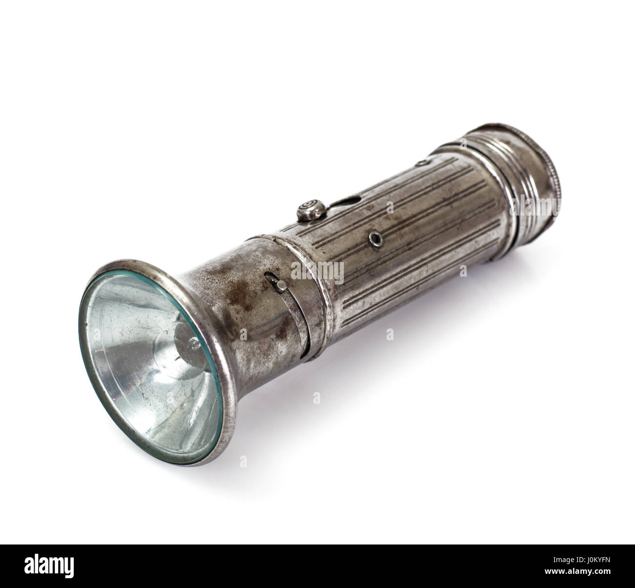 Ancient little flashlight. Studio Photo Stock Photo - Alamy
