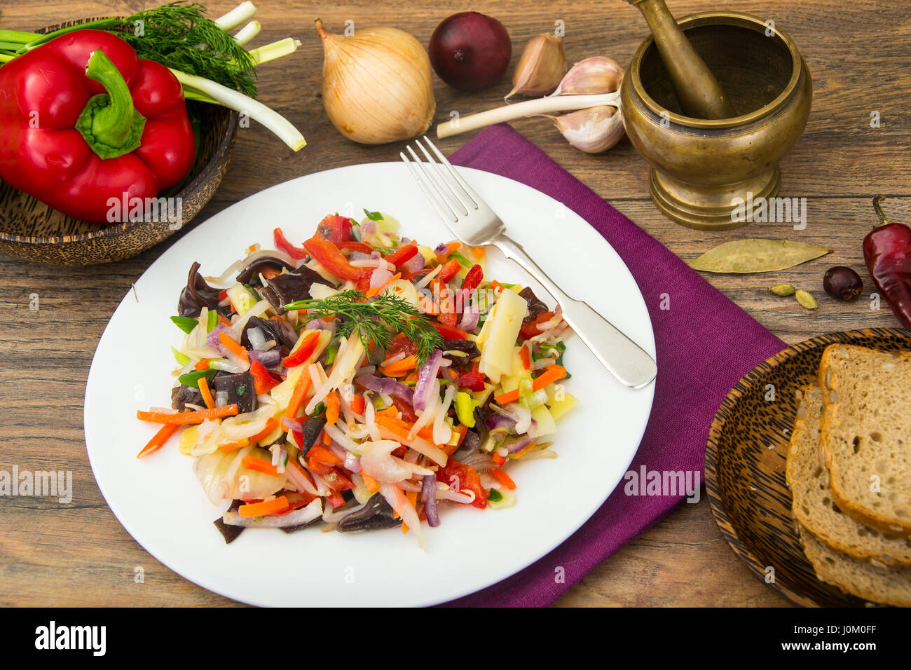 Mixt of vegetables in Chinese Style. Studio Photo Stock Photo - Alamy