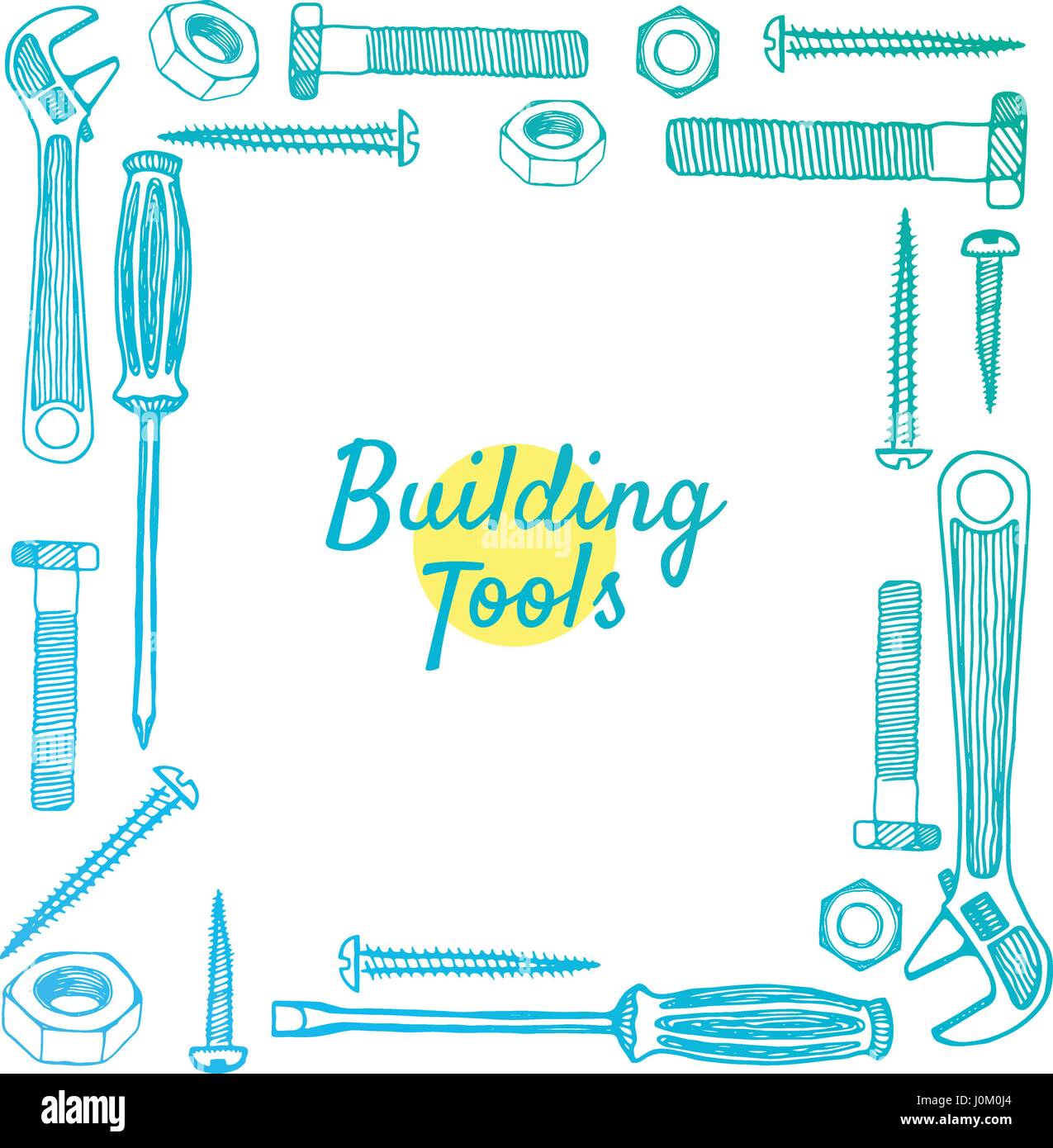 Building tools vector frame, isolated on white Stock Vector Image & Art ...
