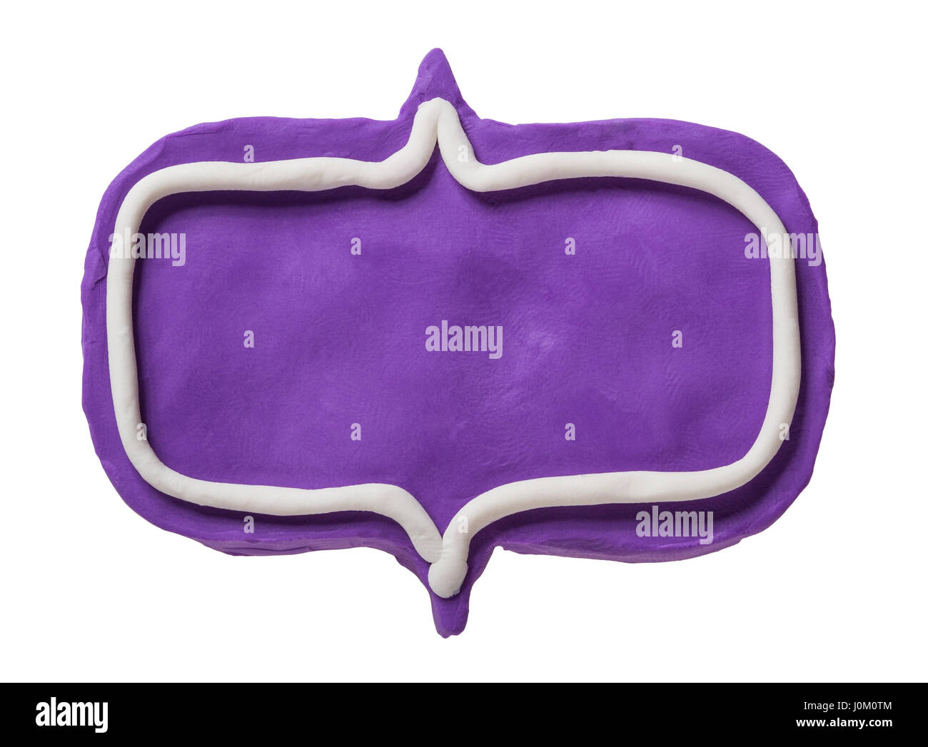Purple plasticine banner isolated on white Stock Photo - Alamy