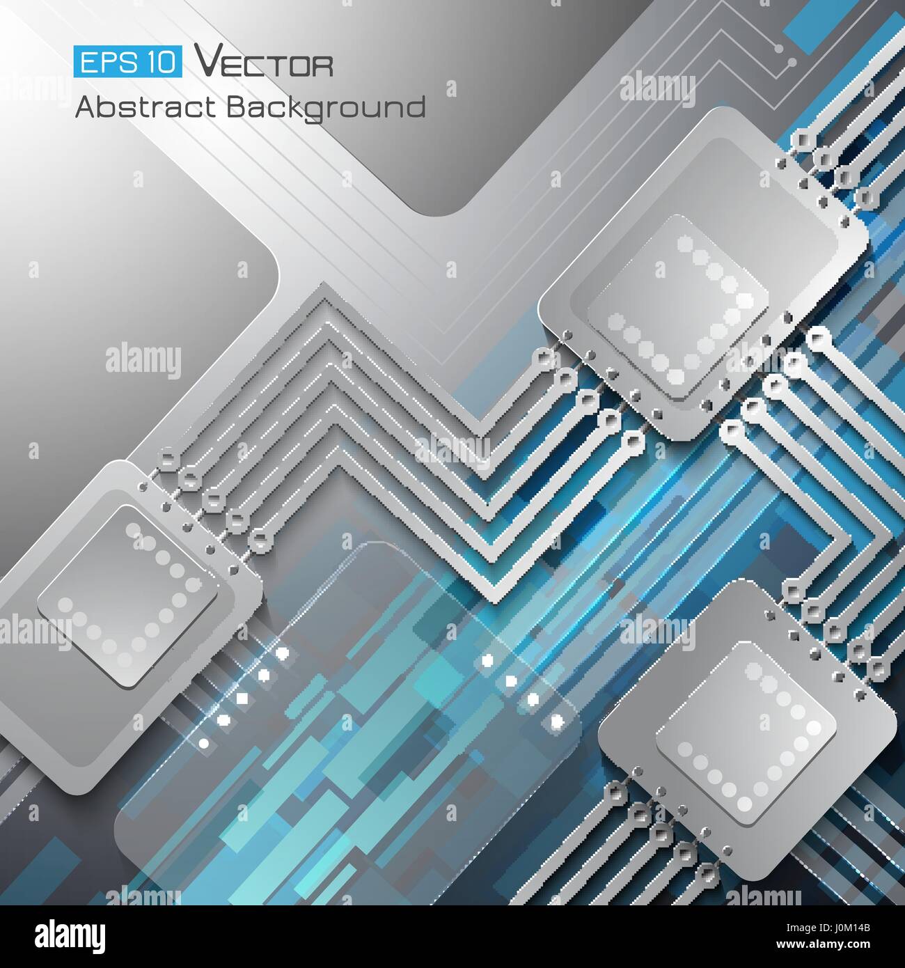 Geometric abstract background with technical elements and rectangles ...