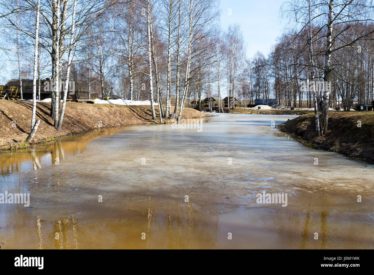 Flooded rural area water invading the fields Stock Photo - Alamy