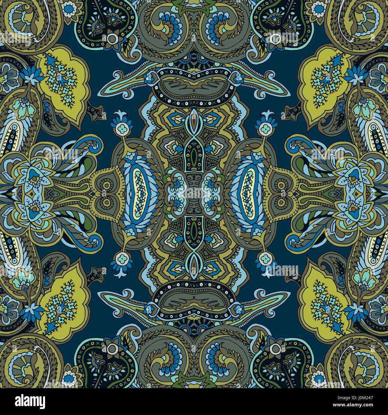 Seamless ocean boho style pattern Stock Vector Images - Alamy