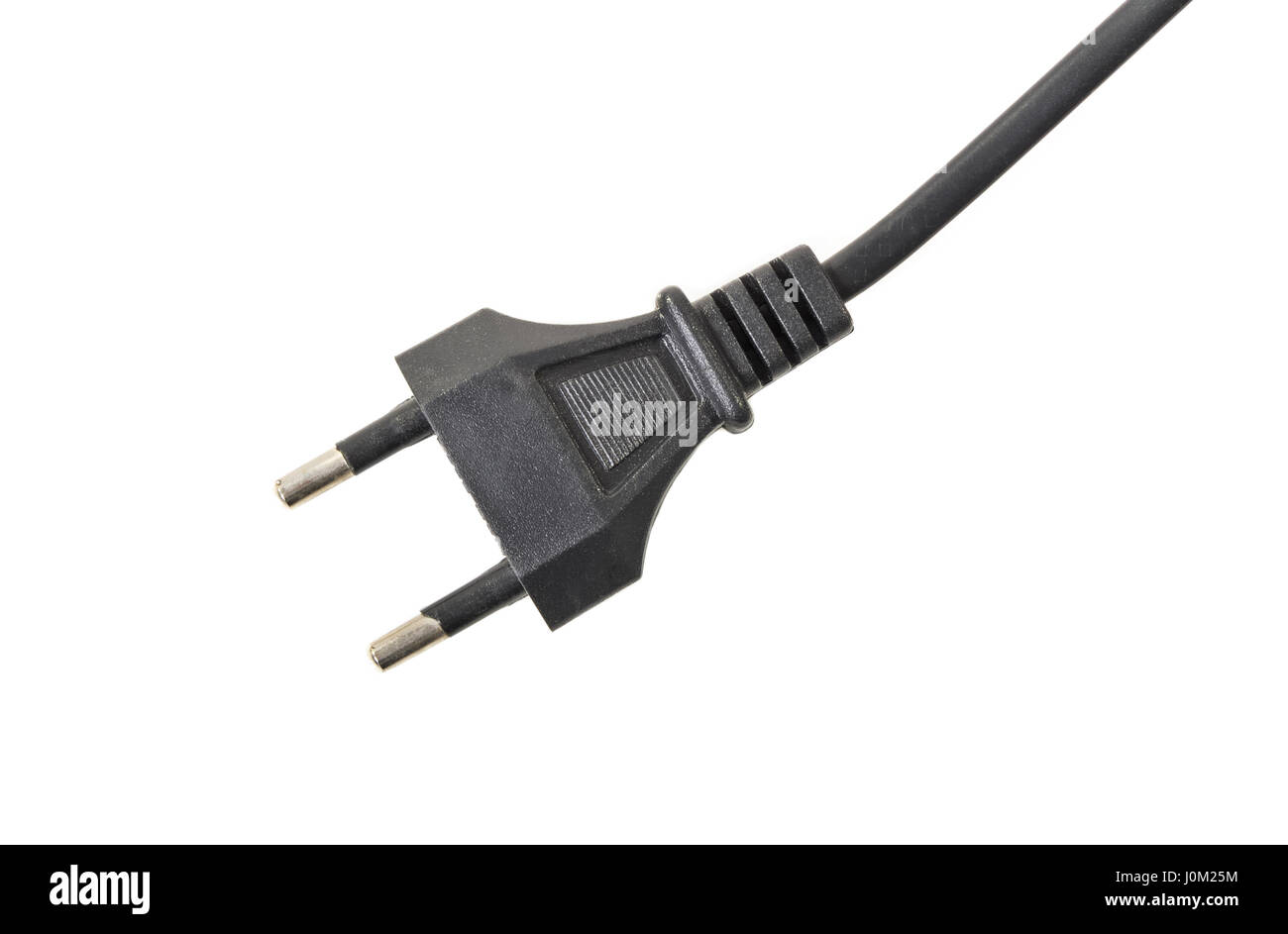 Black electric plug isolated Stock Photo - Alamy