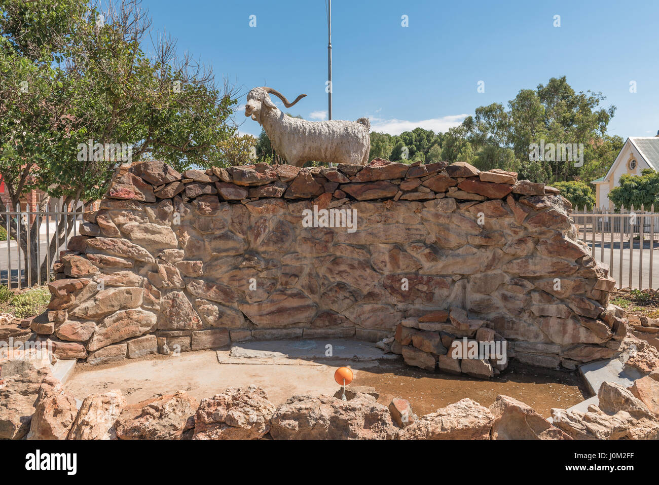 WILLOWMORE, SOUTH AFRICA - MARCH 23, 2017: A monument of an Angora Goat ...