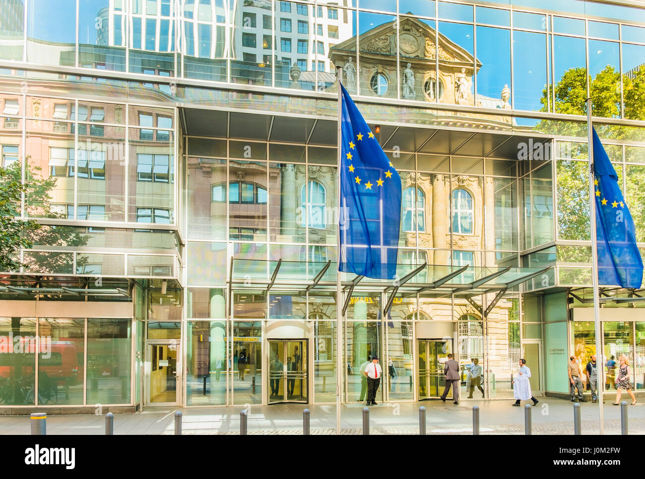entrance of eurotower building, mostly still occupied by european ...