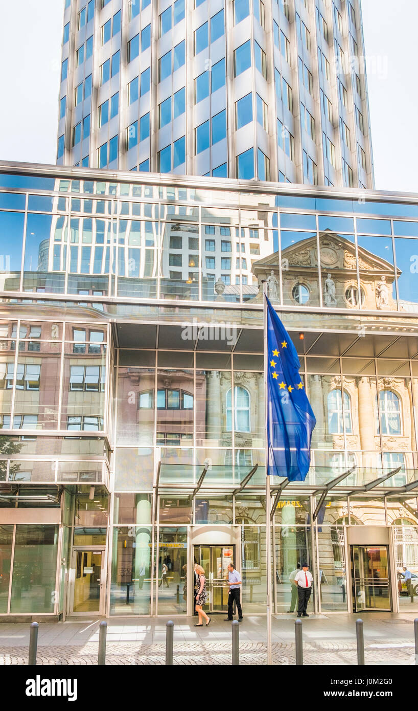entrance of eurotower building, mostly still occupied by european ...