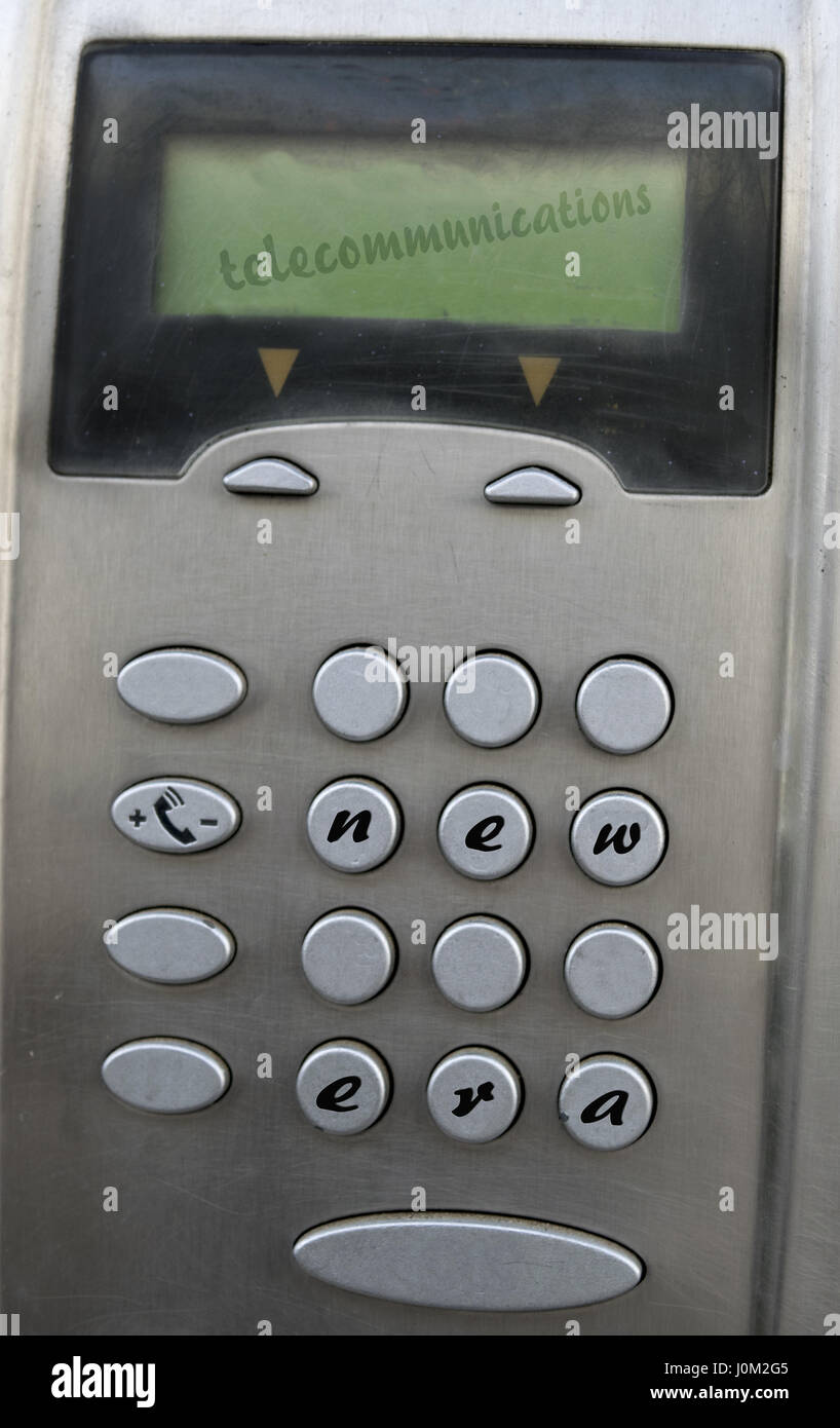 telecommunications and new technologies.concept through an old ...