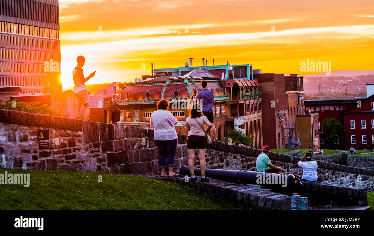 Quebec city sunset panorama Stock Photo - Alamy