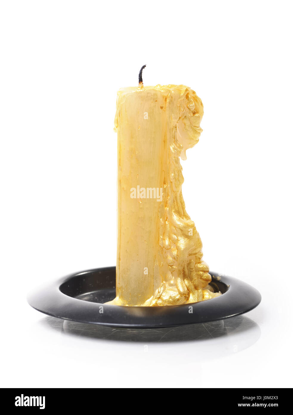 Burned candle isolated Stock Photo - Alamy