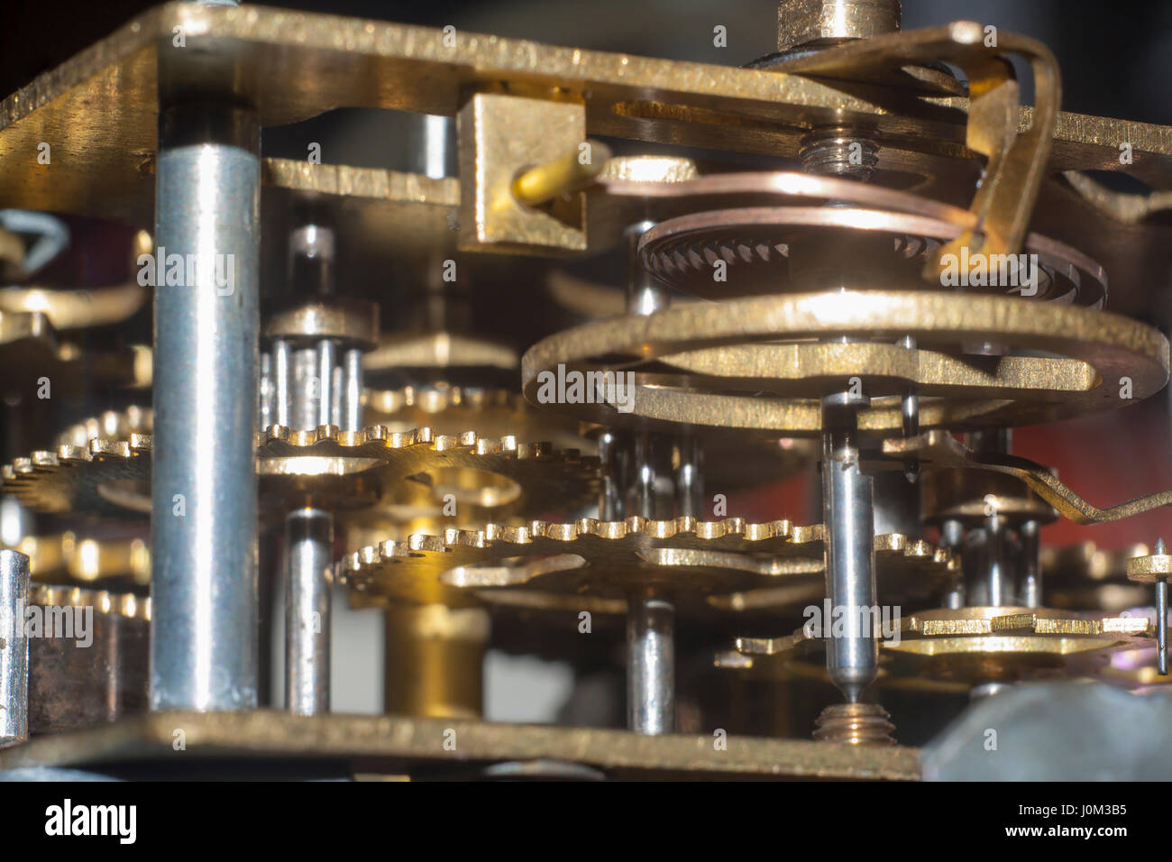 old clock mechanism closeup Stock Photo - Alamy