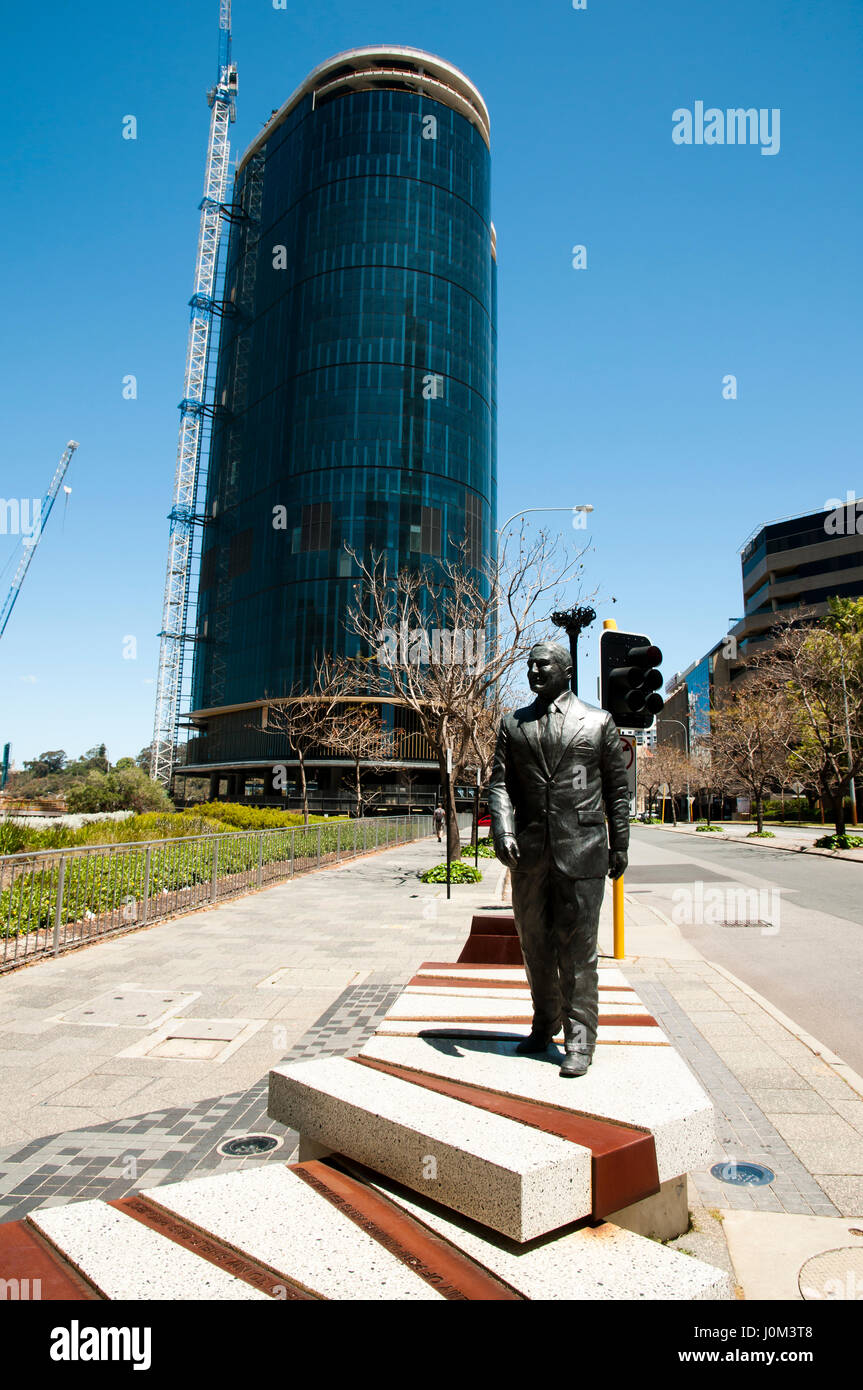 Sir Charles Court Public Memorial Statue - Perth - Australia Stock ...