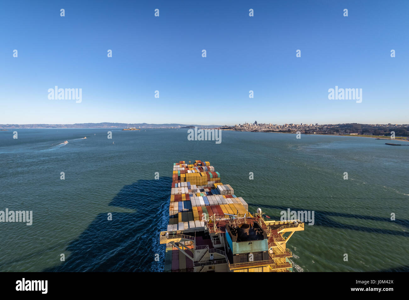 Container Cargo Ship entering San Francisco Bay - San Francisco ...