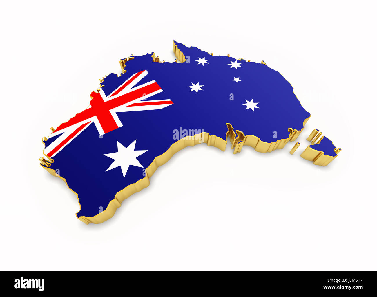 Australia 3d Map Stock Photo - Alamy