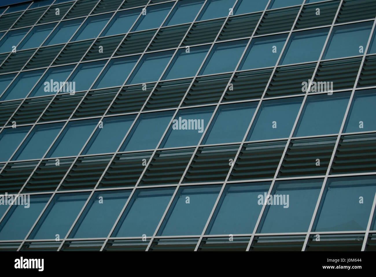 Blue office building windows background, perspective shot Stock Photo ...