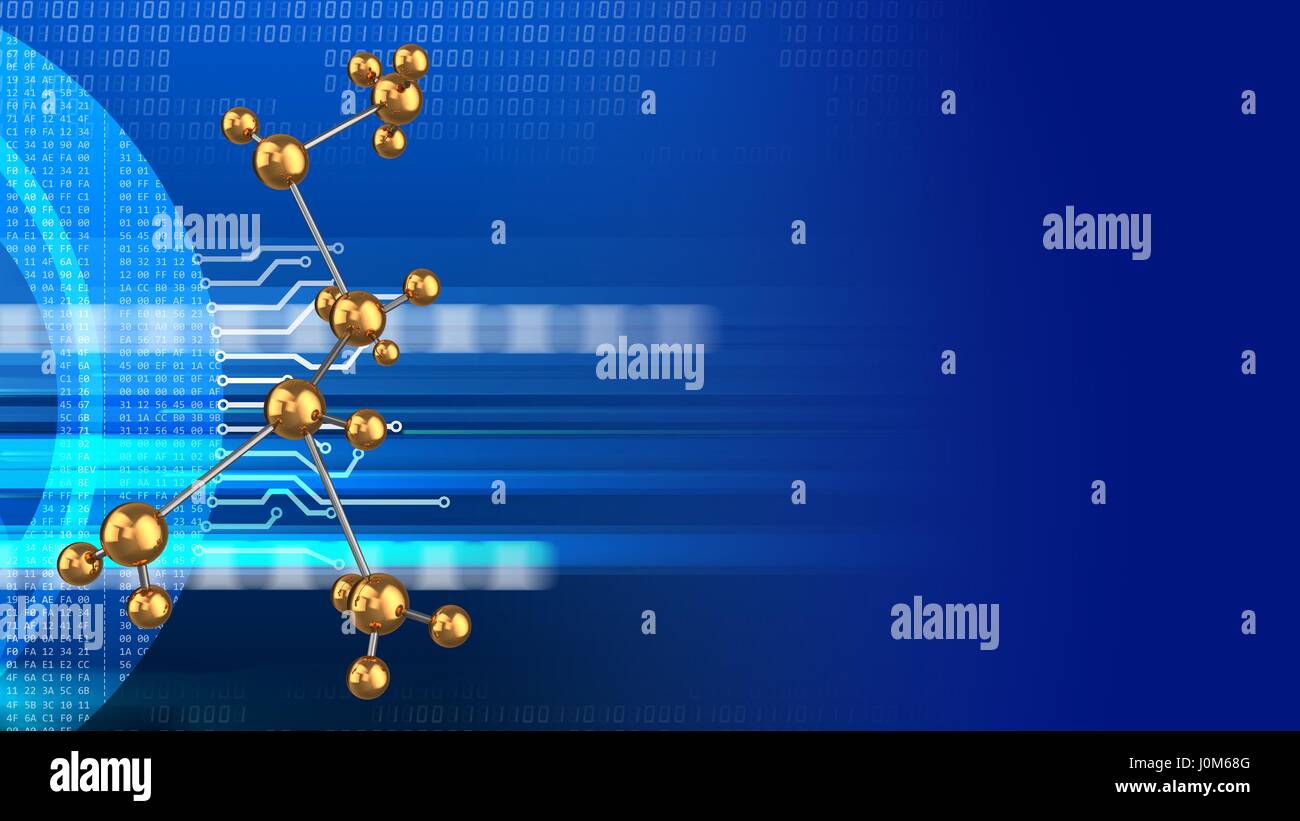 abstract 3d digital background with metal molecular shape and Stock ...