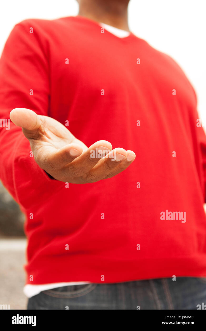 African American man with open arms. Freedom Stock Photo - Alamy