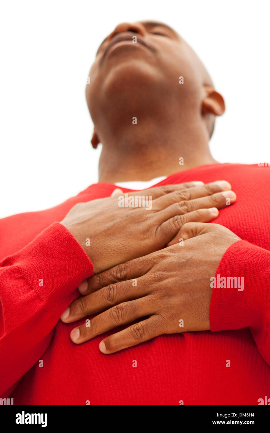 African American man with open arms. Freedom Stock Photo - Alamy