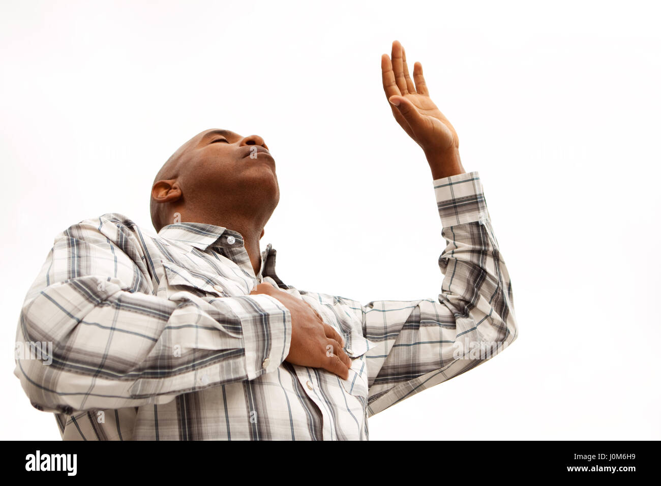 African American man with open arms. Freedom Stock Photo - Alamy