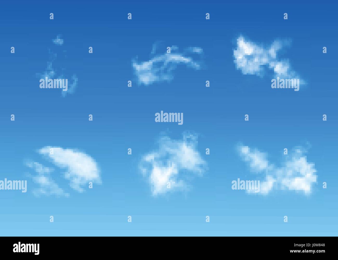 Set Of Realistic Vector Clouds Stock Vector Image & Art - Alamy