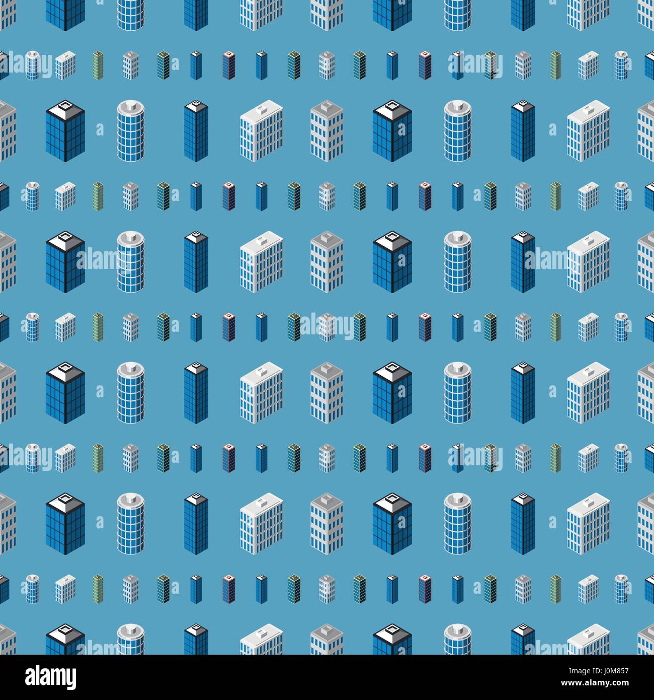Isometric buildings seamless pattern Stock Vector Image & Art - Alamy
