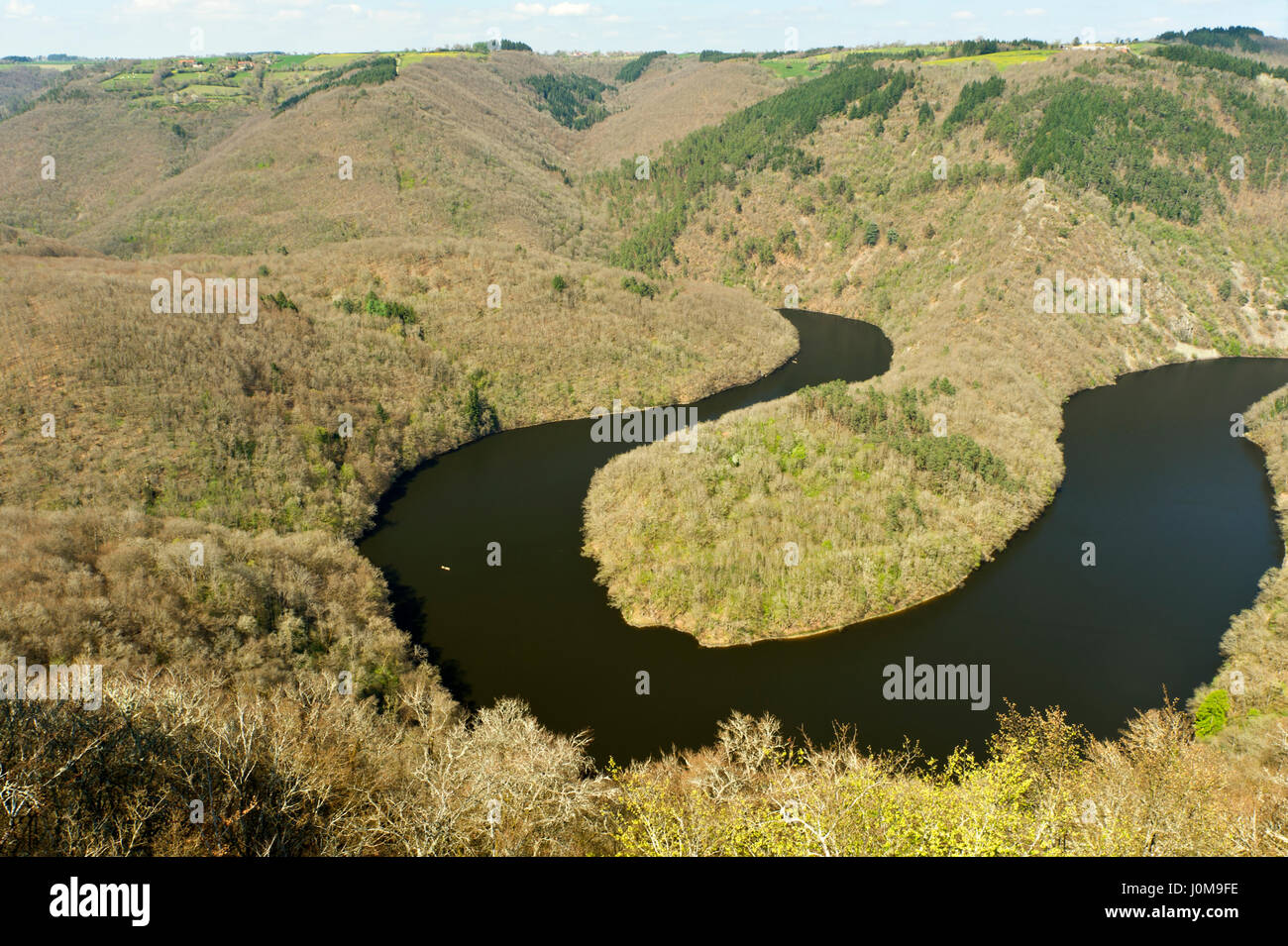 Meandre de Queuille, Auvergne, Central France Stock Photo - Alamy